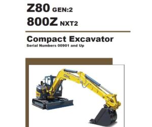 Gehl Z80 (GEN2) / 800Z (NEX2) Compact Excavator Service Repair Manual ...